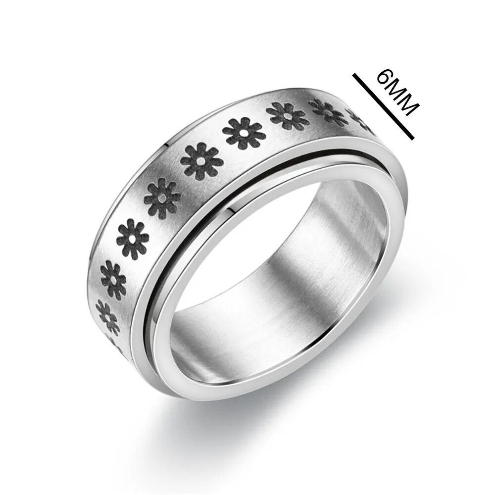 Кольцо тревоги Figet Spinner Rings R00952 Серебряный, R00953, 9