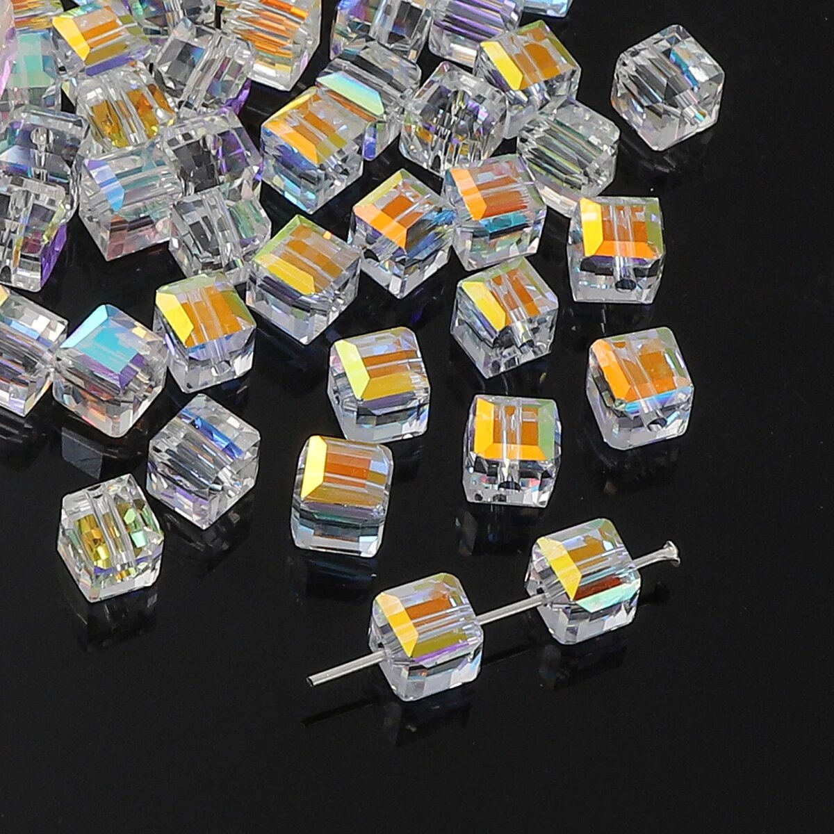 Бусины Beadia австрийский хрусталь 10 шт. 4/5.5/7 мм Clear 5.5x5.5mm