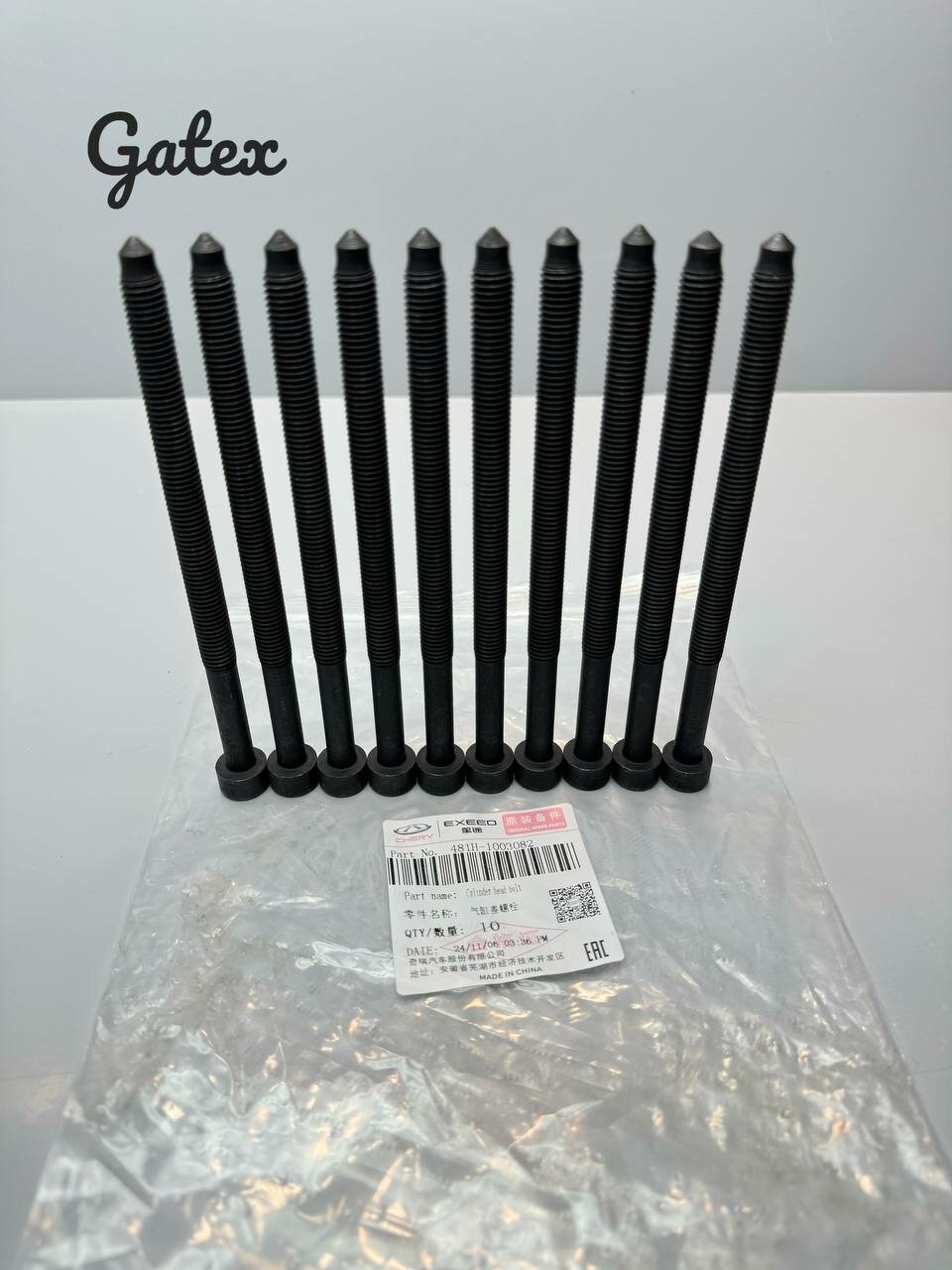 Комплект болтов ГБЦ Chery Tiggo T11, Tiggo 5, Indis, Kimo, Fora Оригинал 481H-1003082