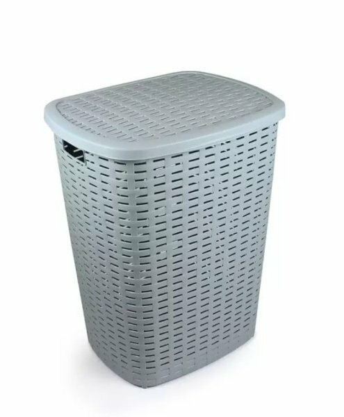 Корзина для белья ROSO 50л. (серый)