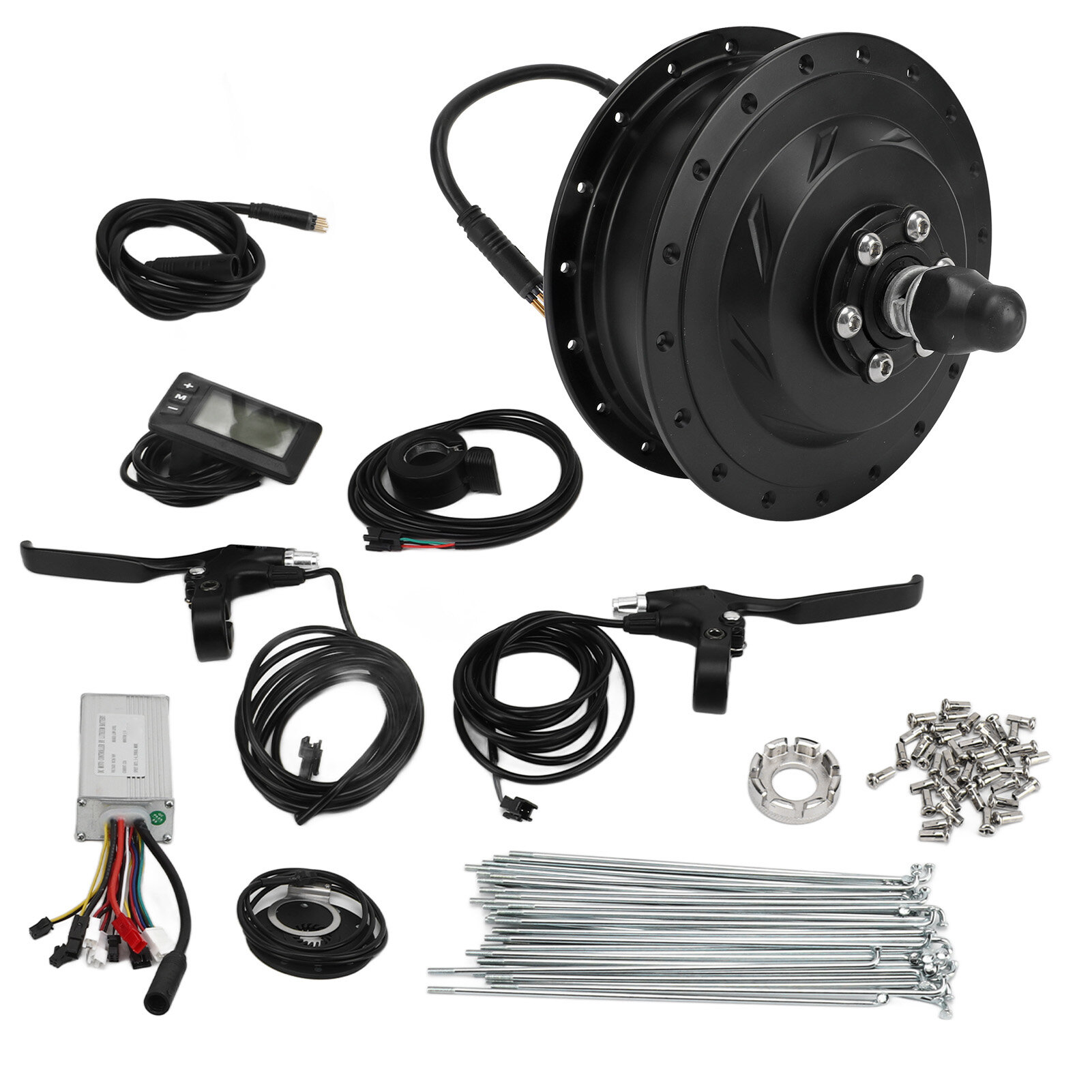 48 В 500 Вт Комплект для переоборудования электровелосипеда Комплект для переоборудования двигателя ступицы переднего привода с панелью GD01, аксессуар для спиц обода 28 дюймов 29 дюймов 700C