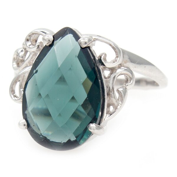 Кольцо, серебро, 925 проба, родирование, кварц