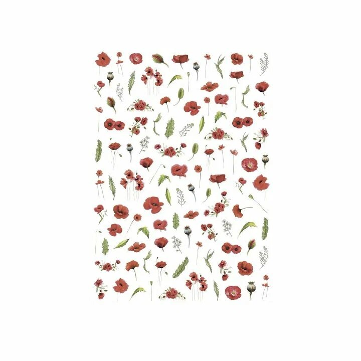 Слайдер-дизайн Crazy Shine Nails №2054 Маки