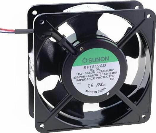 Вентилятор SUNON SF1212AD. BL. GN осевой 120х120х38мм 230В AC 0.24А 19Вт качения 3100об/мин 4 провода 1шт