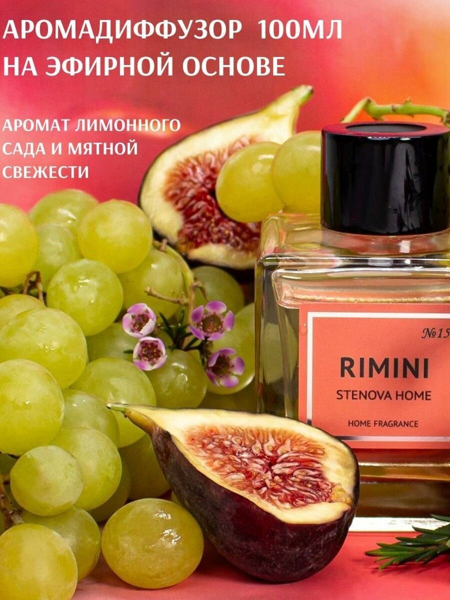 Аромадиффузор с палочками римини №15 _ 100 мл. STENOVA HOME