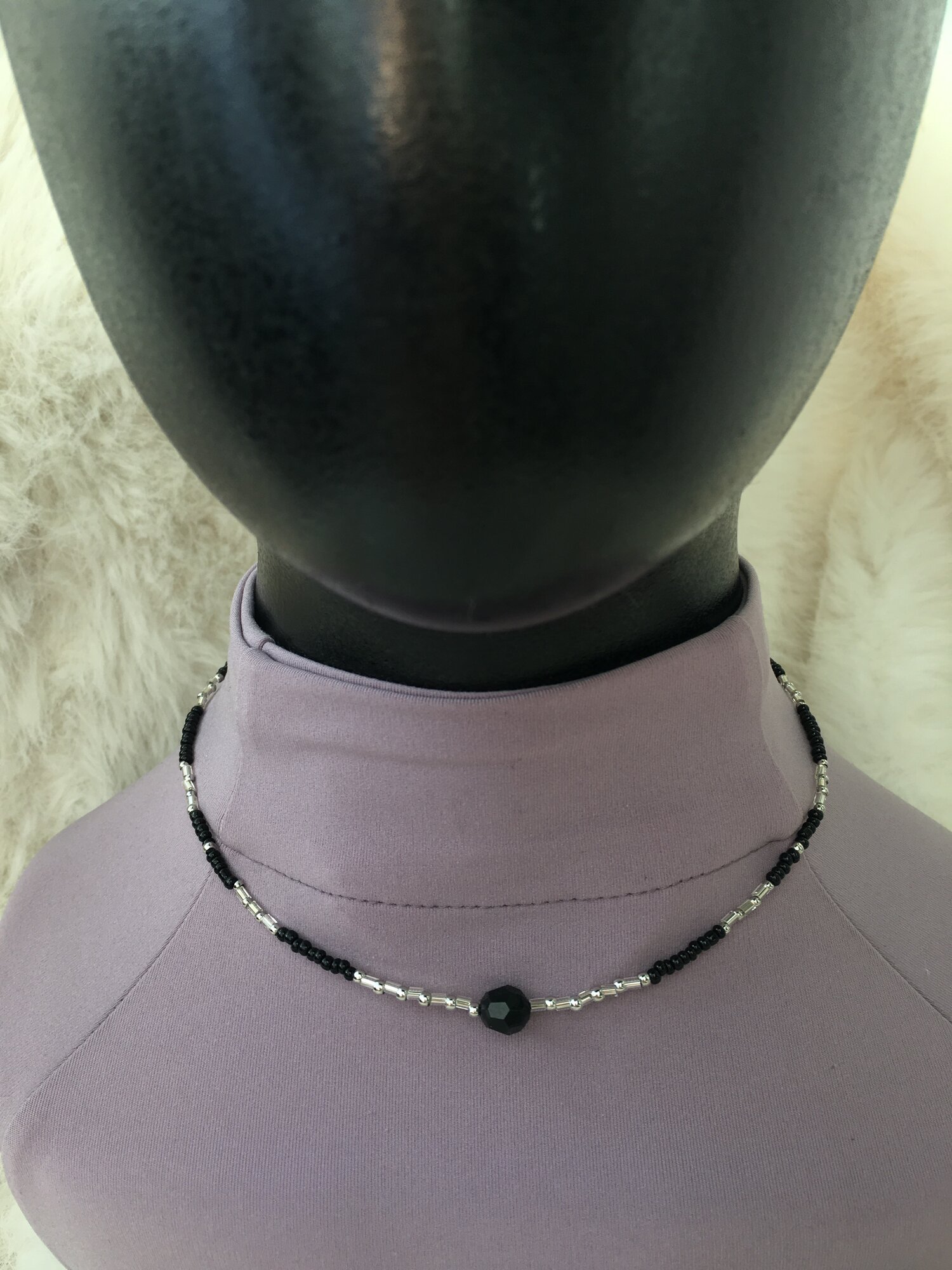 Чокер, стекло, бисер