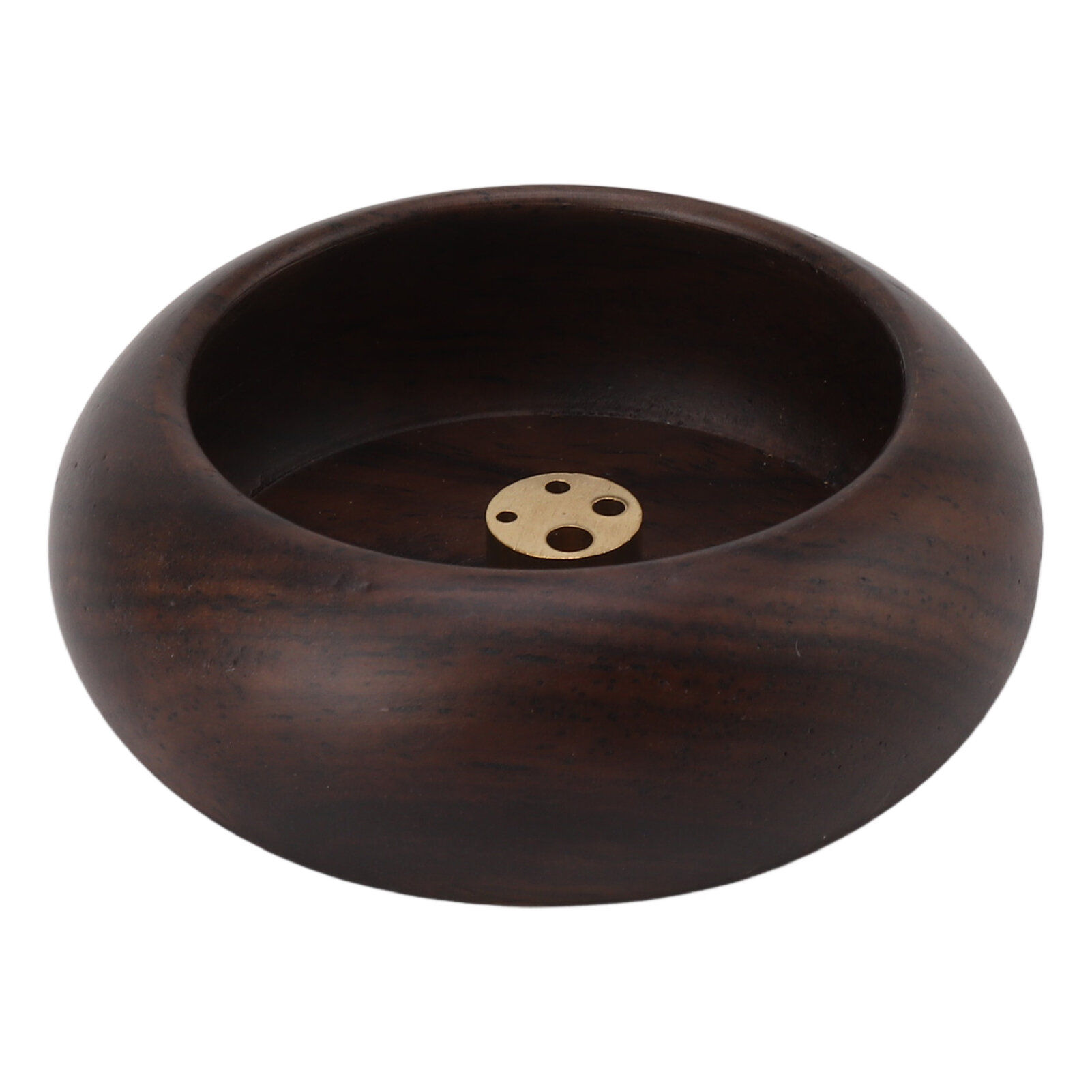 Incense Holder for Sticks Wooden Copper Small Round Aromatherapy Plate Tea Ceremony Home Decor A