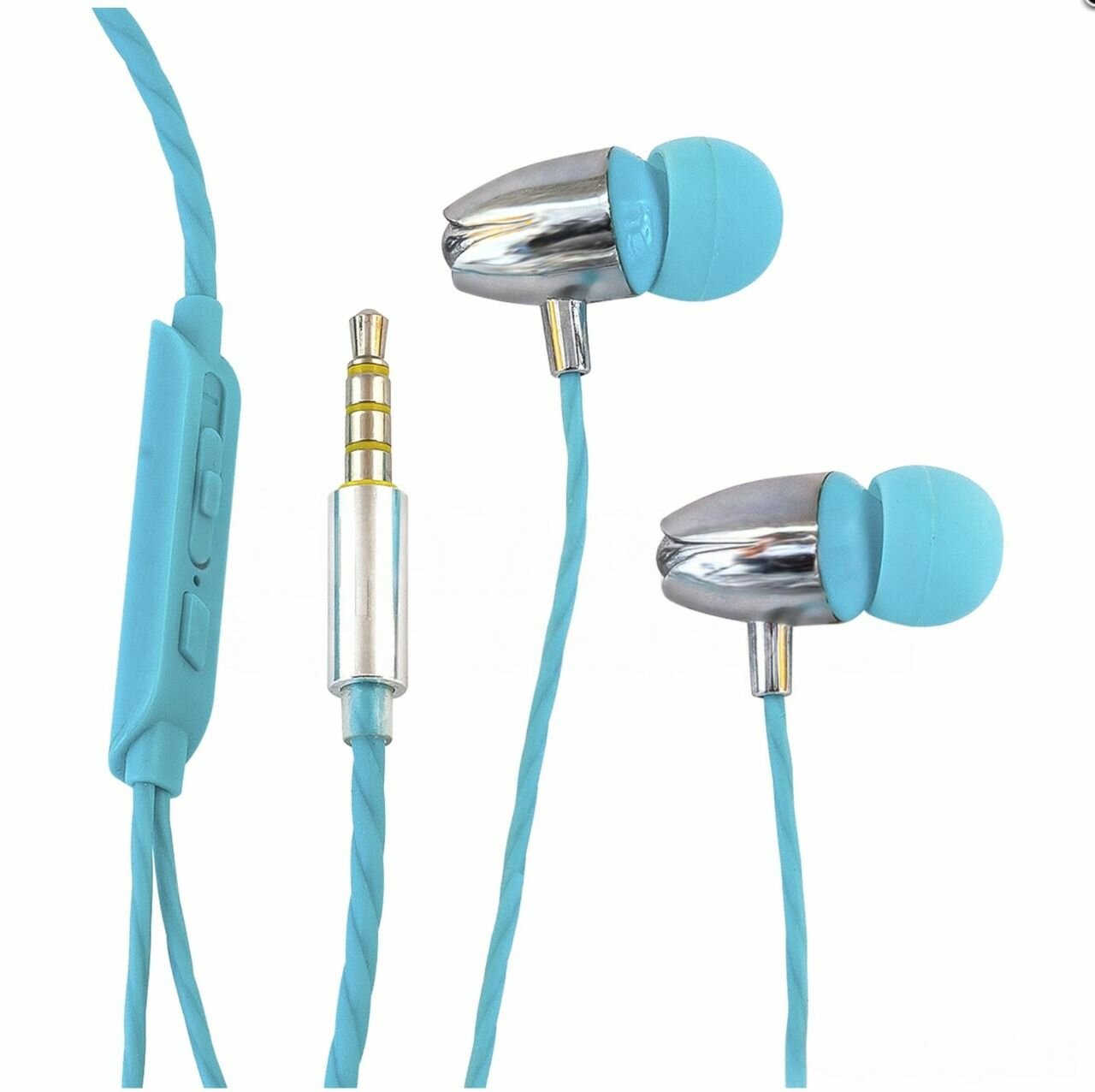 Проводные Наушники SZX S10 High-definition sound stereo (Голубые)