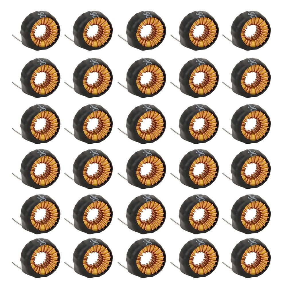 30pcs Toroid Inductor проволочная горизонтальная медная катушка с трубой корпус для платы PCB. 5026 15UH 6A