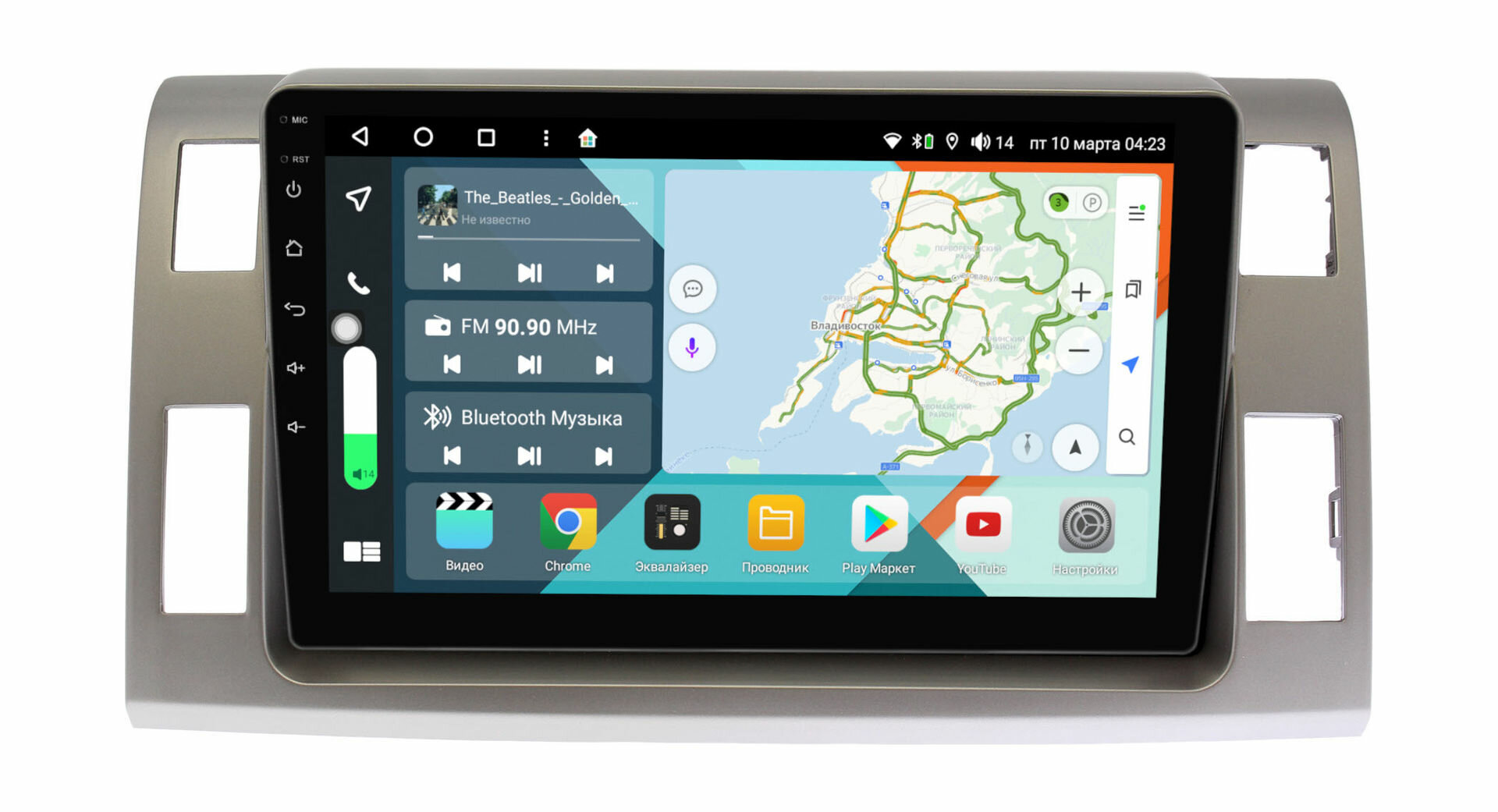 Магнитола Toyota Estima 2006 - 2016 правый руль 9 дюймов, 4/64GB, 8 ядер, DSP, 4G, Android 10 / Wide Media