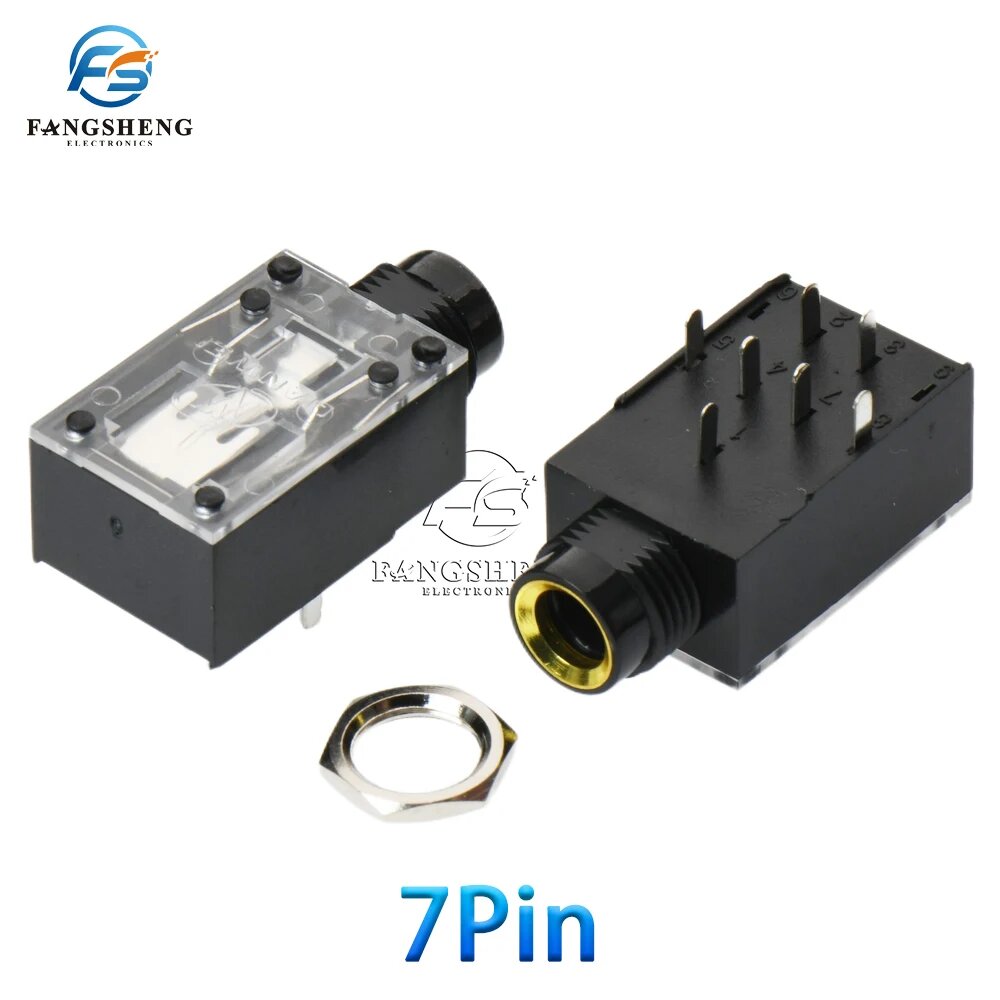 Разъёмы для микрофона PJ-605 2PCS, Golden 7Pin