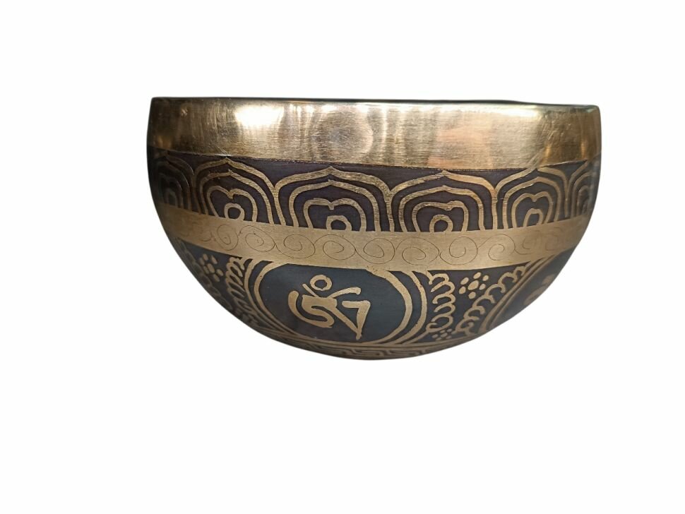 Кованая поющая чаша Etching Carving ( 13,5 см, нота: Фа, 349 Гц )