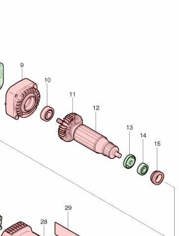 Ротор для угловой дрели Makitа (Макита) DA3010F, 517583-8