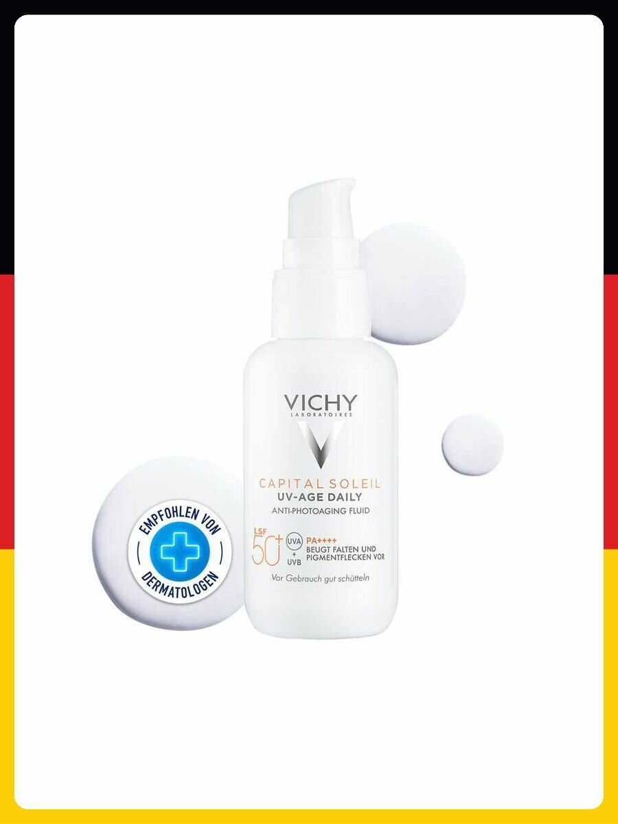 Средство солнцезащитное Vichy Capital Soleil UV-Age Daily SPF 50 +, 40 ml liquid