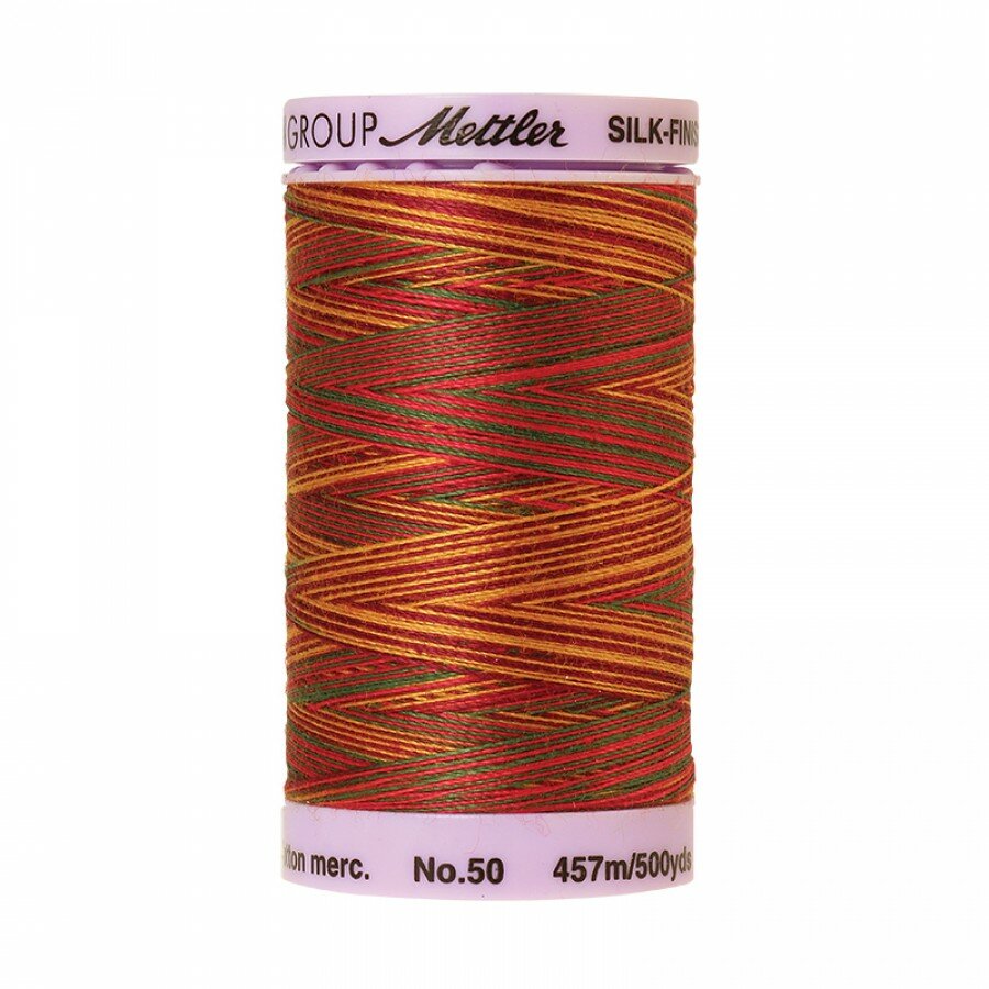 Нить для машинного квилтинга SILK-FINISH MULTI COTTON 50, 457 м 9851 Poppy Garden