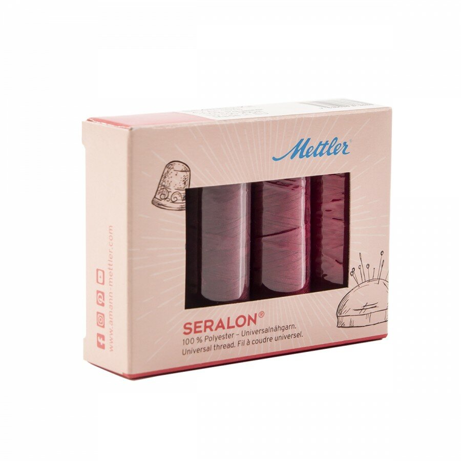 Набор с нитками Seralon в подарочной упаковке, 4 катушки 0111, 0109, 0918, 0504