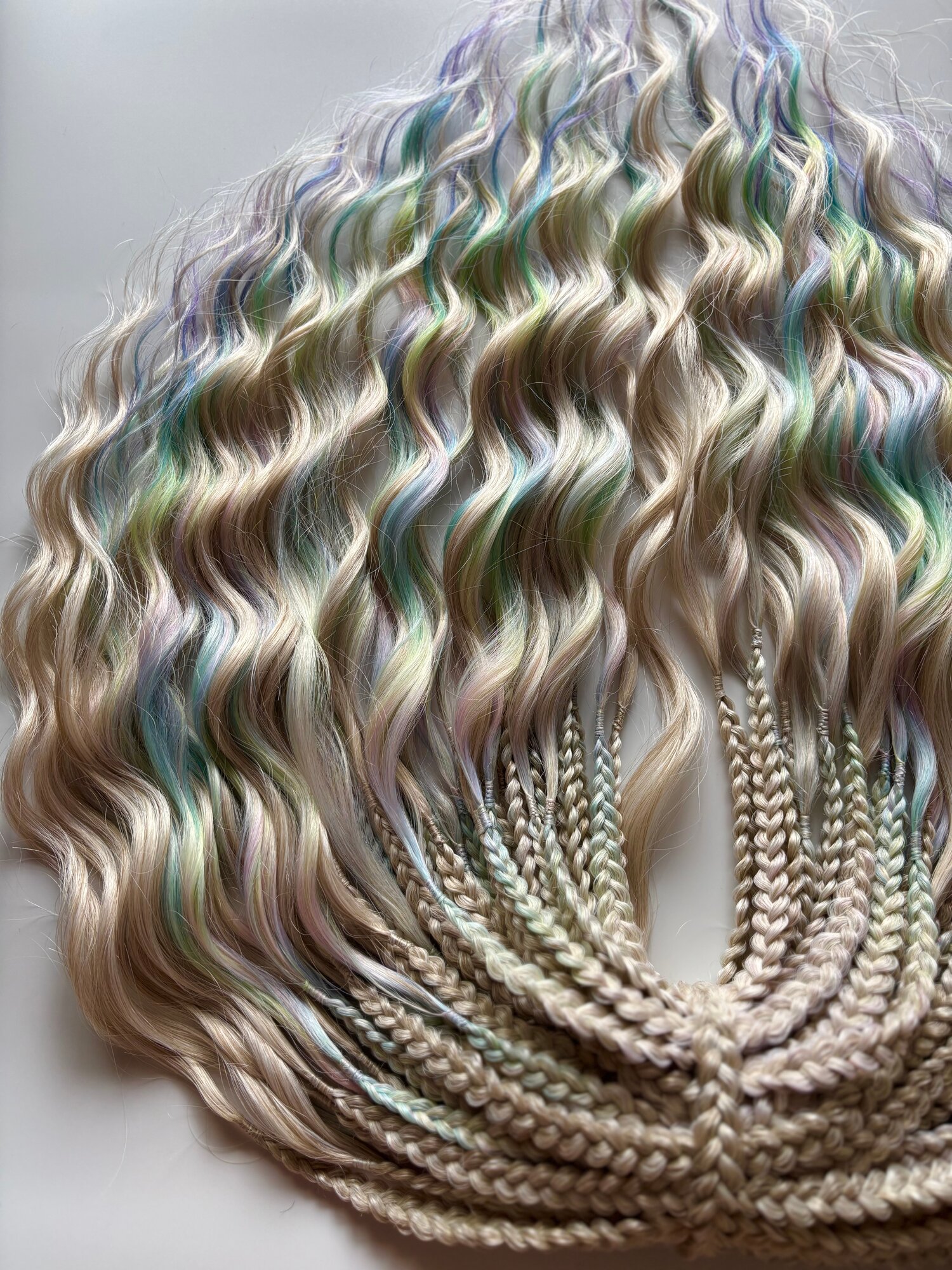 Комплект ДЕ кос со свободным концом локонами