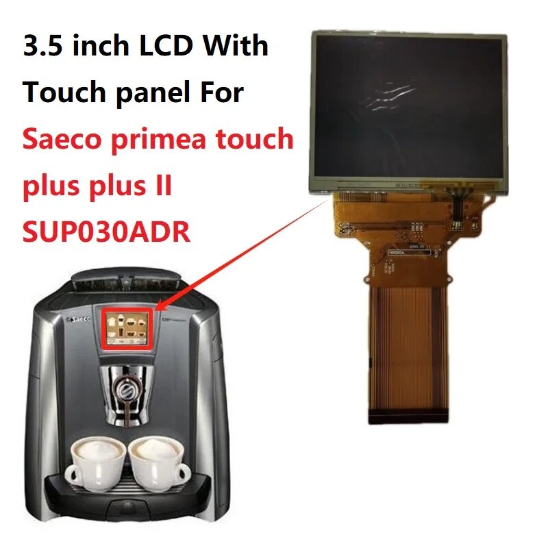 3,5-дюймовый ЖК-дисплей с сенсорной панелью для Saeco primea touch plus II SUP030ADR, запасная часть экрана дисплея