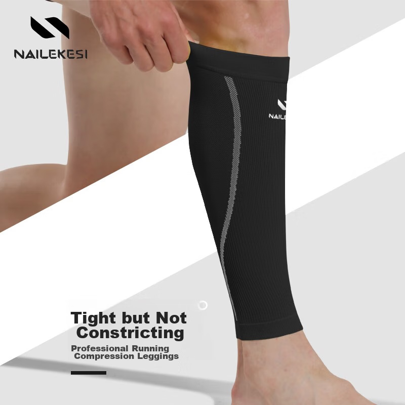 Nailikesi Sports Running Calf And Leg Sleeves, Knee Protectors, Leg Guards, Muscle Strain Protection, Breathable, Compression, Elastic, for Jogging