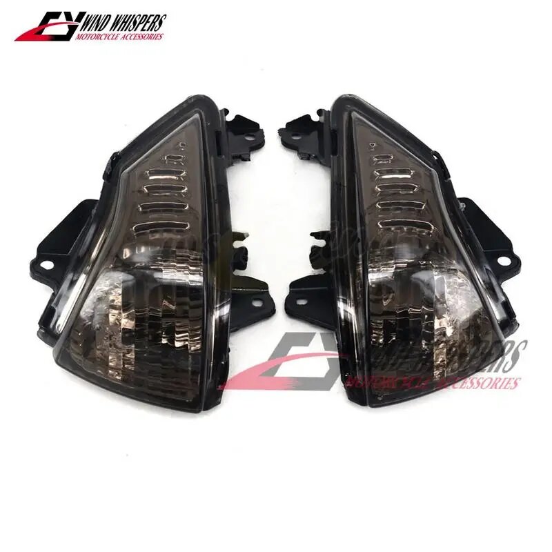 Передние поворотные сигналы, указатель поворота, световой индикатор, лампа, корпус, объектив для Kawasaki Ninja 400 650 ER6N ER-6N ER6F ER-6F 2009-2011 Черный, somke