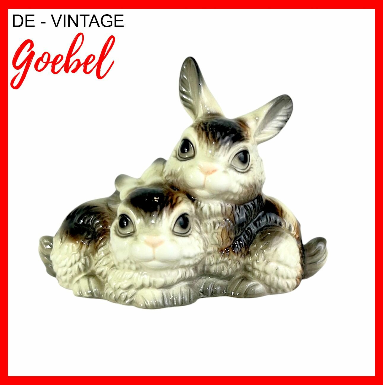 Статуэтка винтажная Зайцы, кролики Goebel, Гобель. Германия
