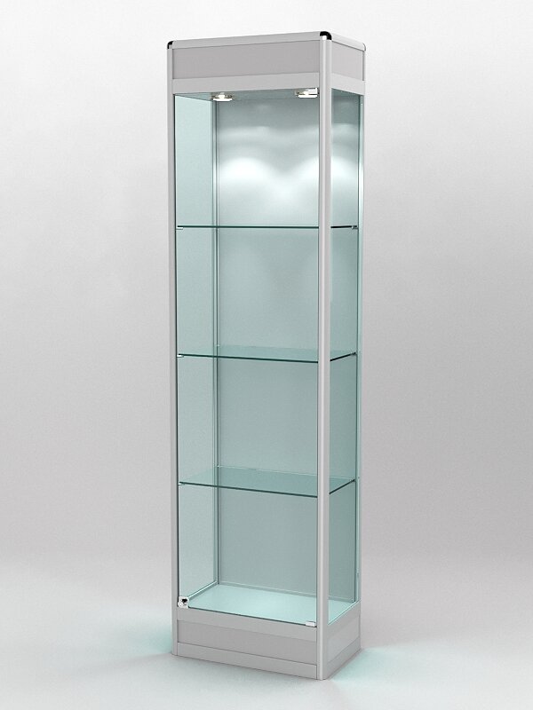 Витрина "профиль подиум" №3-300-1 (задняя стенка - ДВП), Серый