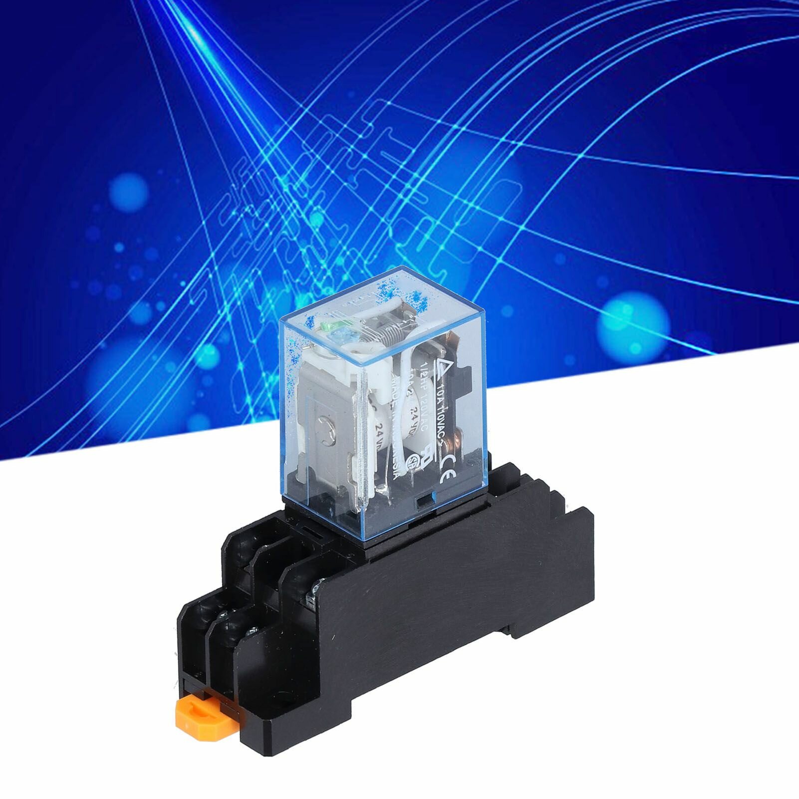 LY2NJ, 8 контактное силовое реле, 24В, контрольная лампочка