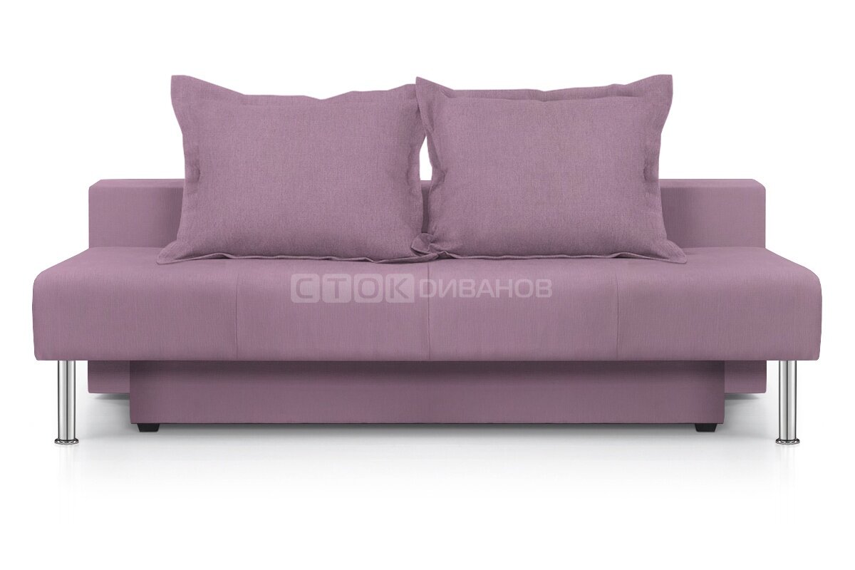 Диван Сток Диванов Микки, фиолетовый велюр, 200 см, механизм еврокнижка
