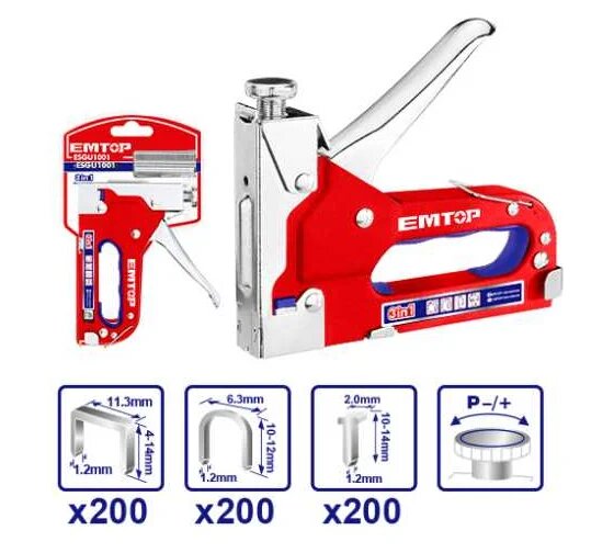 Строительный степлер EMTOP 4-14мм