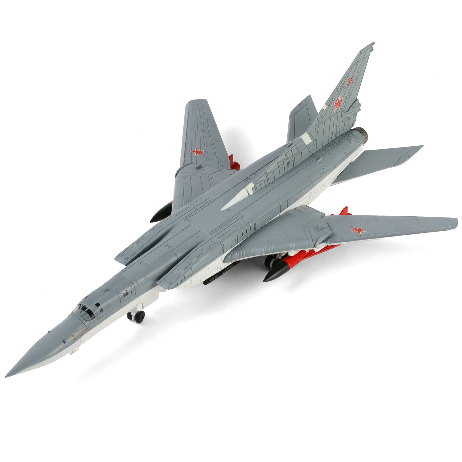 Модель самолета Ту-22М3 "Бэкфайр" (Backfire), Масштаб 1:143, Металлическая литая коллекционная