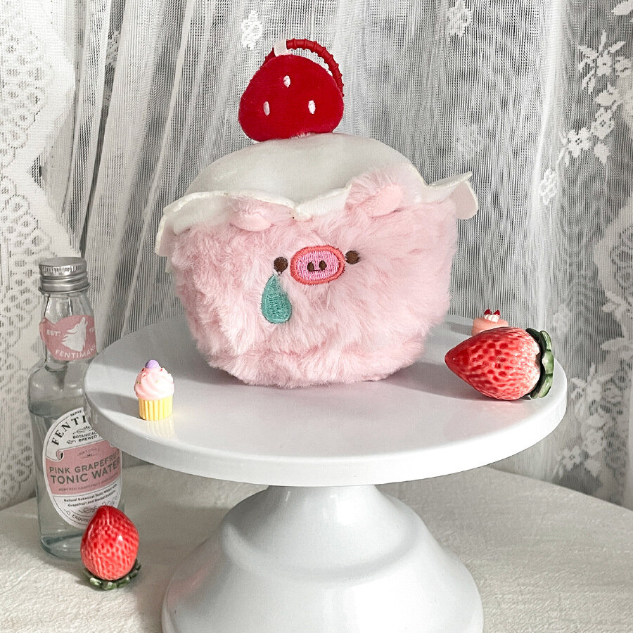 Ice Cream Pig Plush Stuffed Toy Cartoon Animal Cake Soft Fill Doll Children Gift