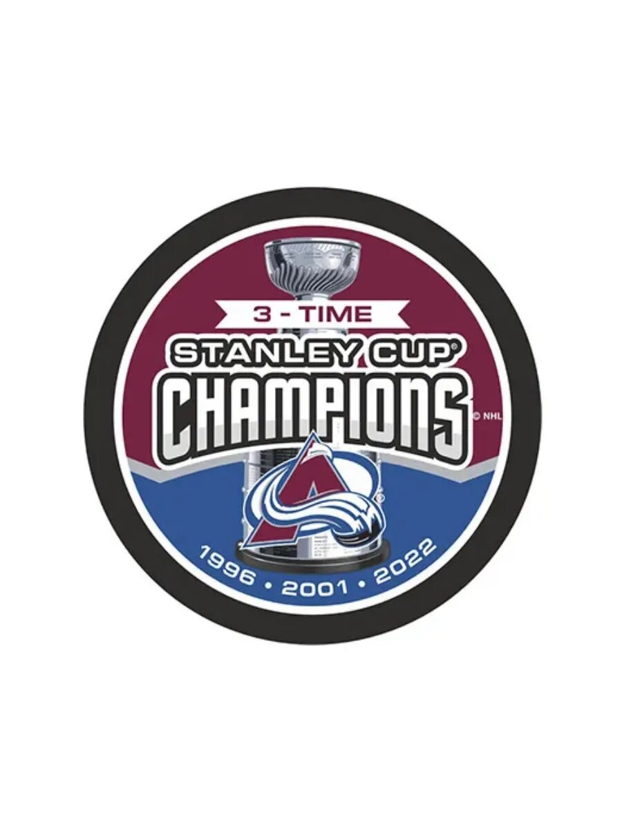 Шайба НХЛ Champions 3-Time Stanley Cup Colorado 1-ст.
