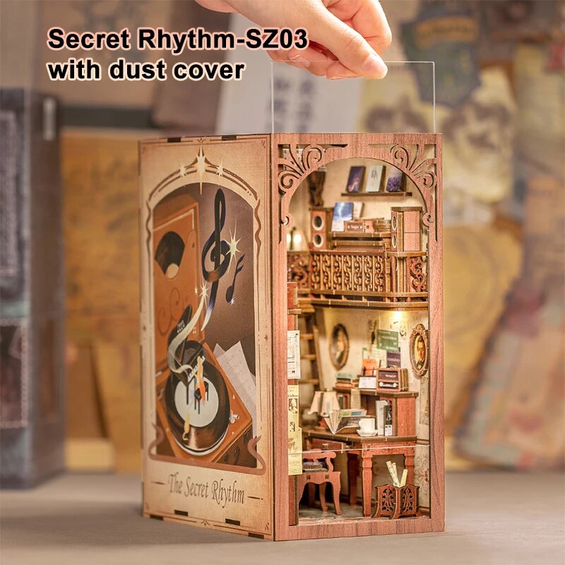 CUTEBEE DIY деревянный кукольный домик Book Nook Secret Rhythm