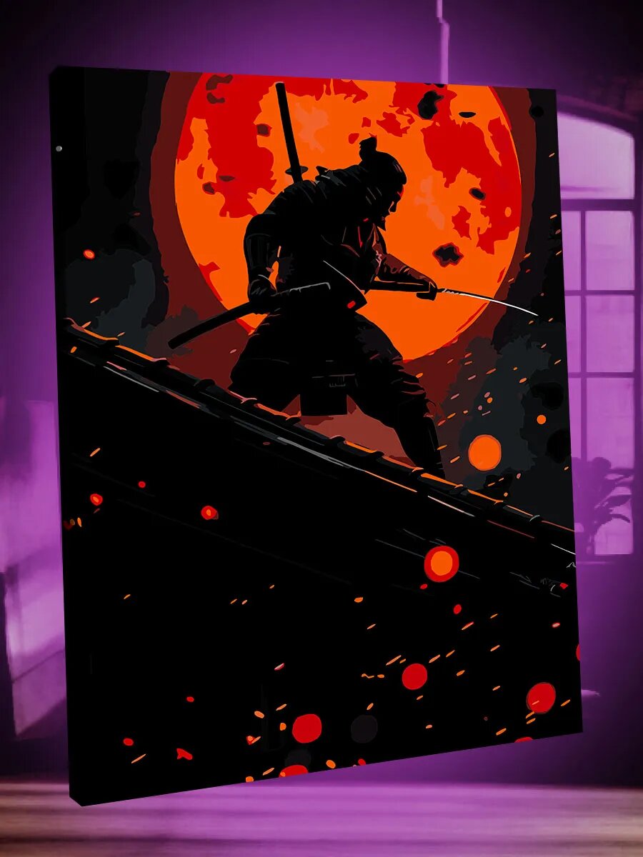 Картина по номерам Самураи