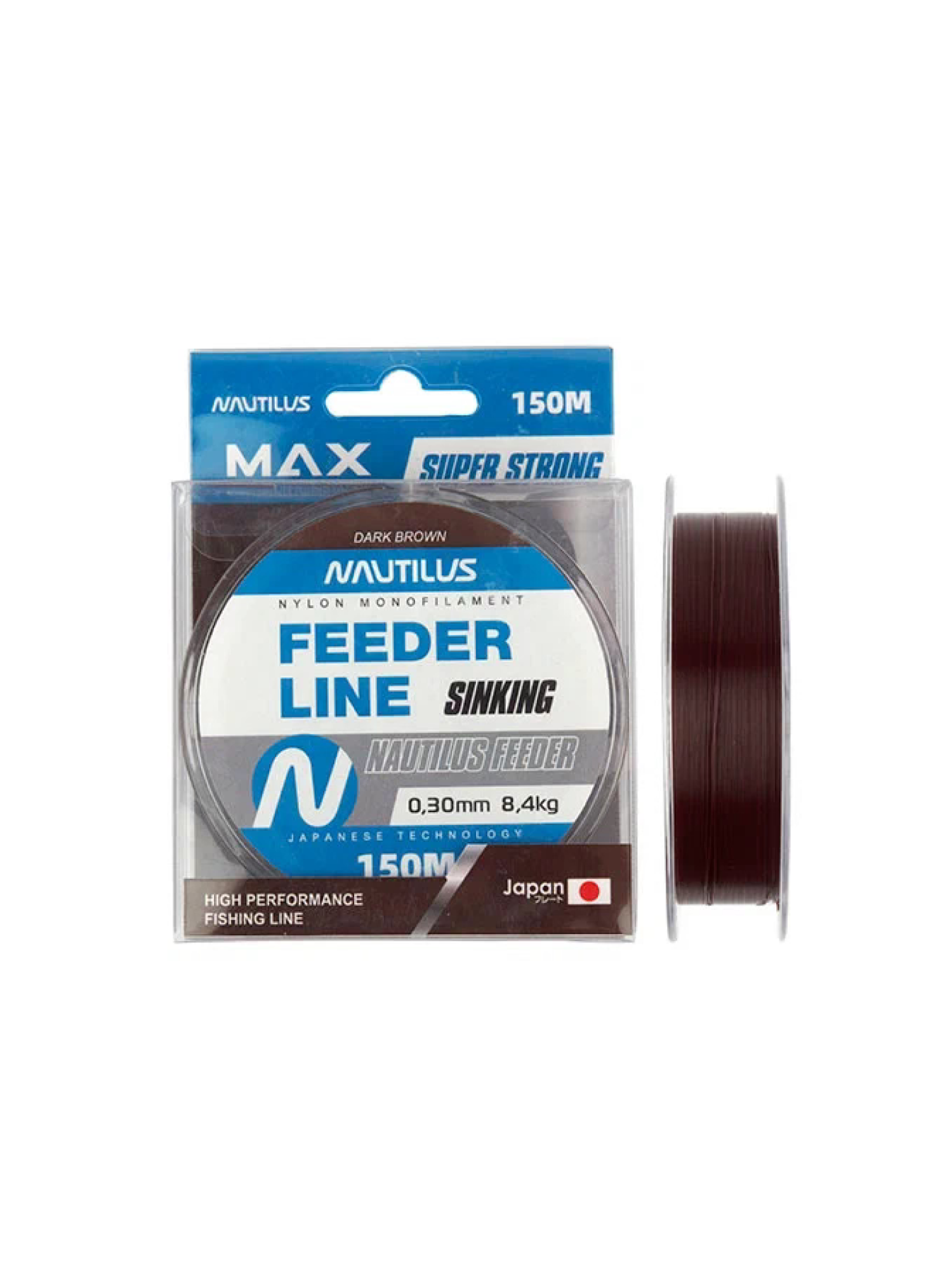 Леска фидерная Nautilus FEEDER LINE Sinking 150м Dark Brown 0.20мм 4.2кг, 06-42302477