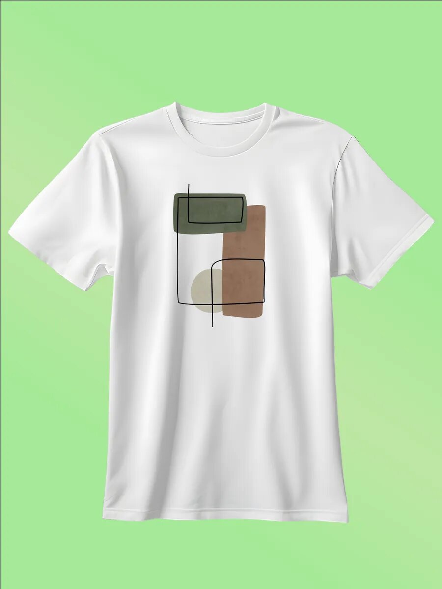 Футболка абстракция фигура