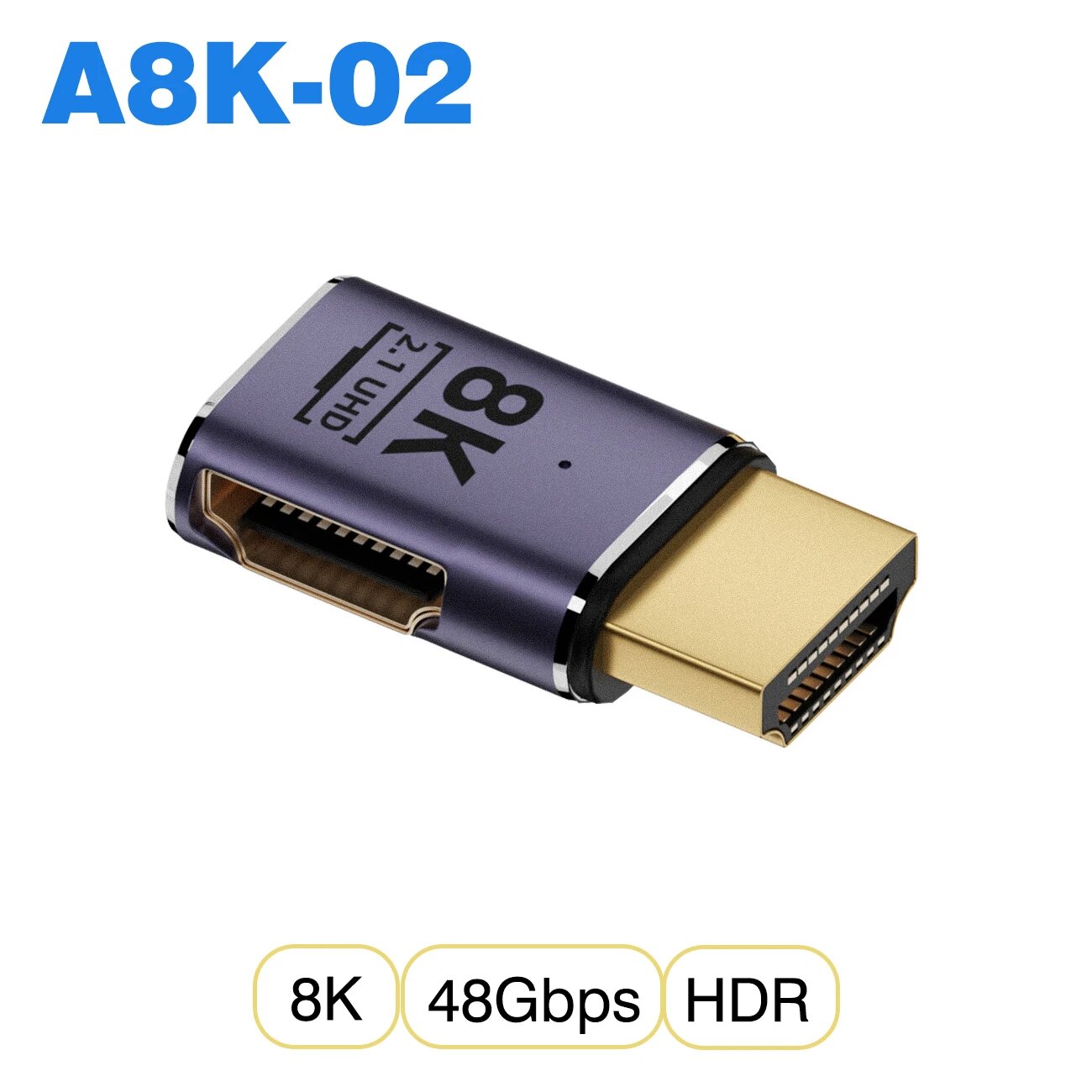 NNBILI HDMI 2.1 Кабель-адаптер Mini Micro HDMI в HDMI A8K-02