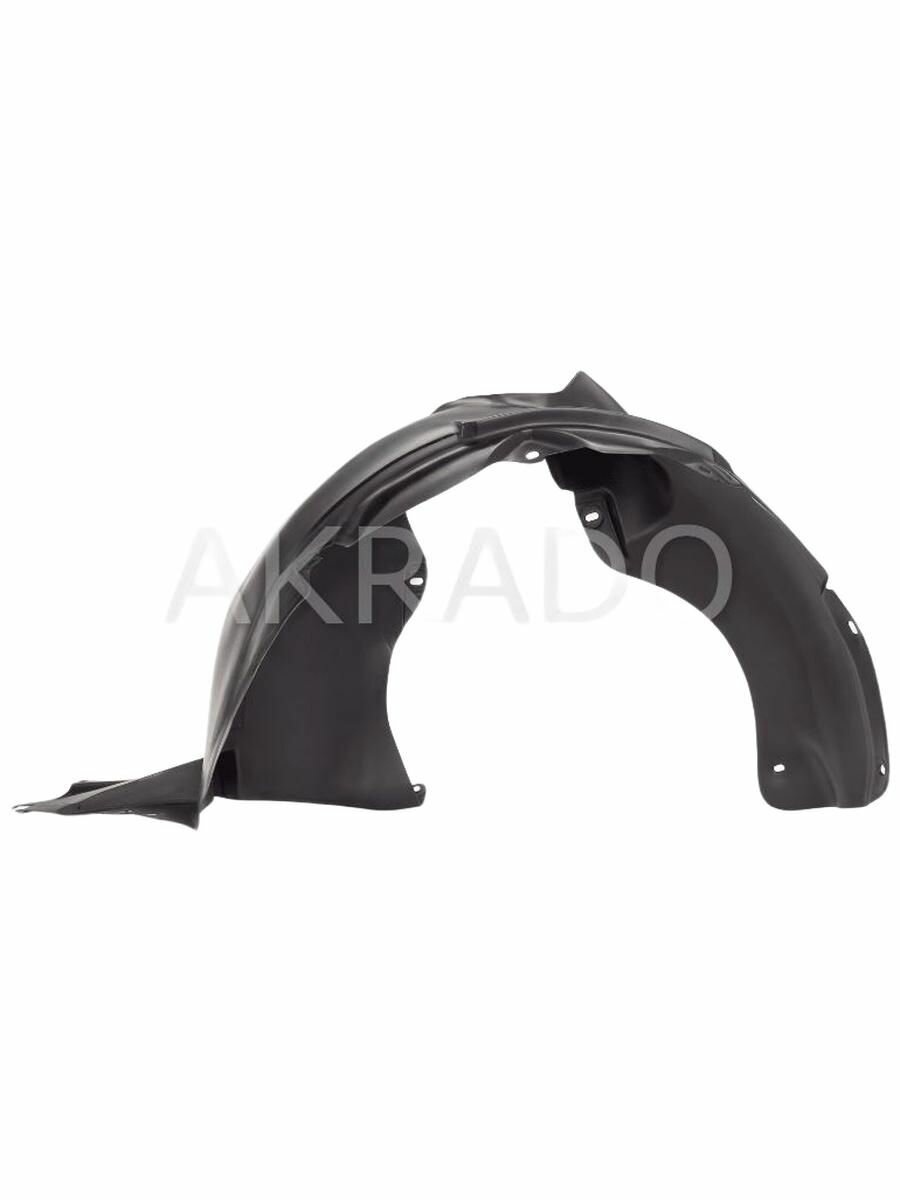 Подкрылок AKRADO, для VW Polo, пластик, передний, левый, черный, 1 шт