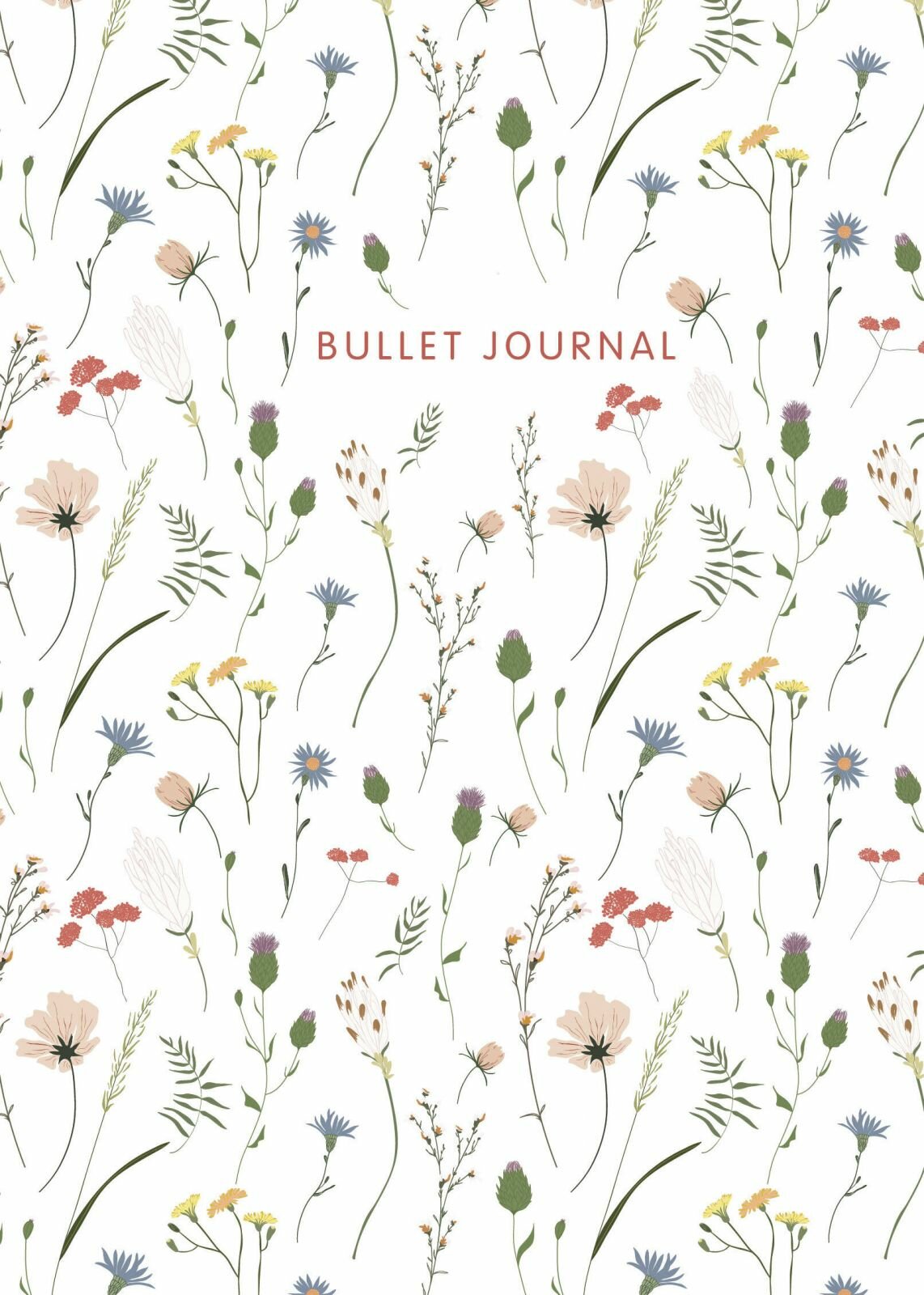 Блокнот Бомбора Bullet Journal, полевые цветы, А5, 120 страниц, в точку