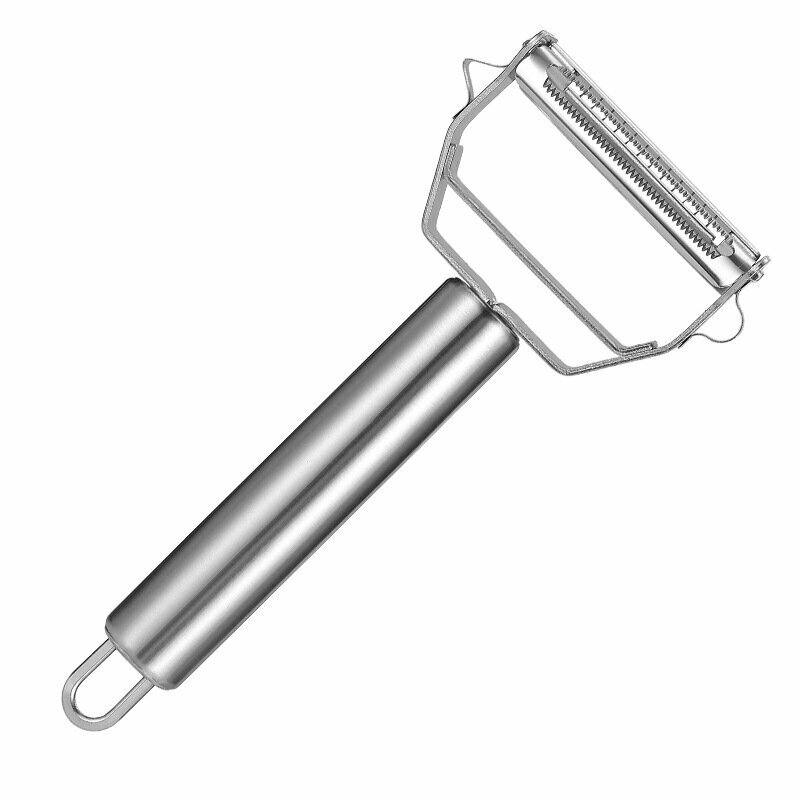 Двуглавая овощечистка из нержавеющей стали Нож для очистки фруктов <три в одном> картофеля Многофункциональный резки луча