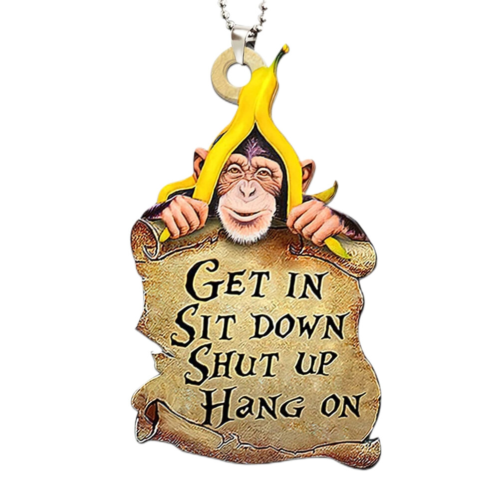 Забавная ферма животных автомобиль зеркало заднего вида подвесной орнамент акриловый двухсторонний кулон авто украшения интерьера аксессуары