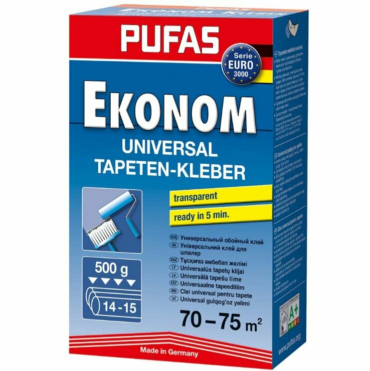 Клей обойный универсальный PUFAS Euro 3000 Ekonom 500 г