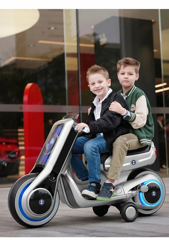 KNOW EASY-большой аккумулятор с двойным приводом 12v 9, Детский двухместный электромобиль, подходит для детей в возрасте от 3 до 10 лет