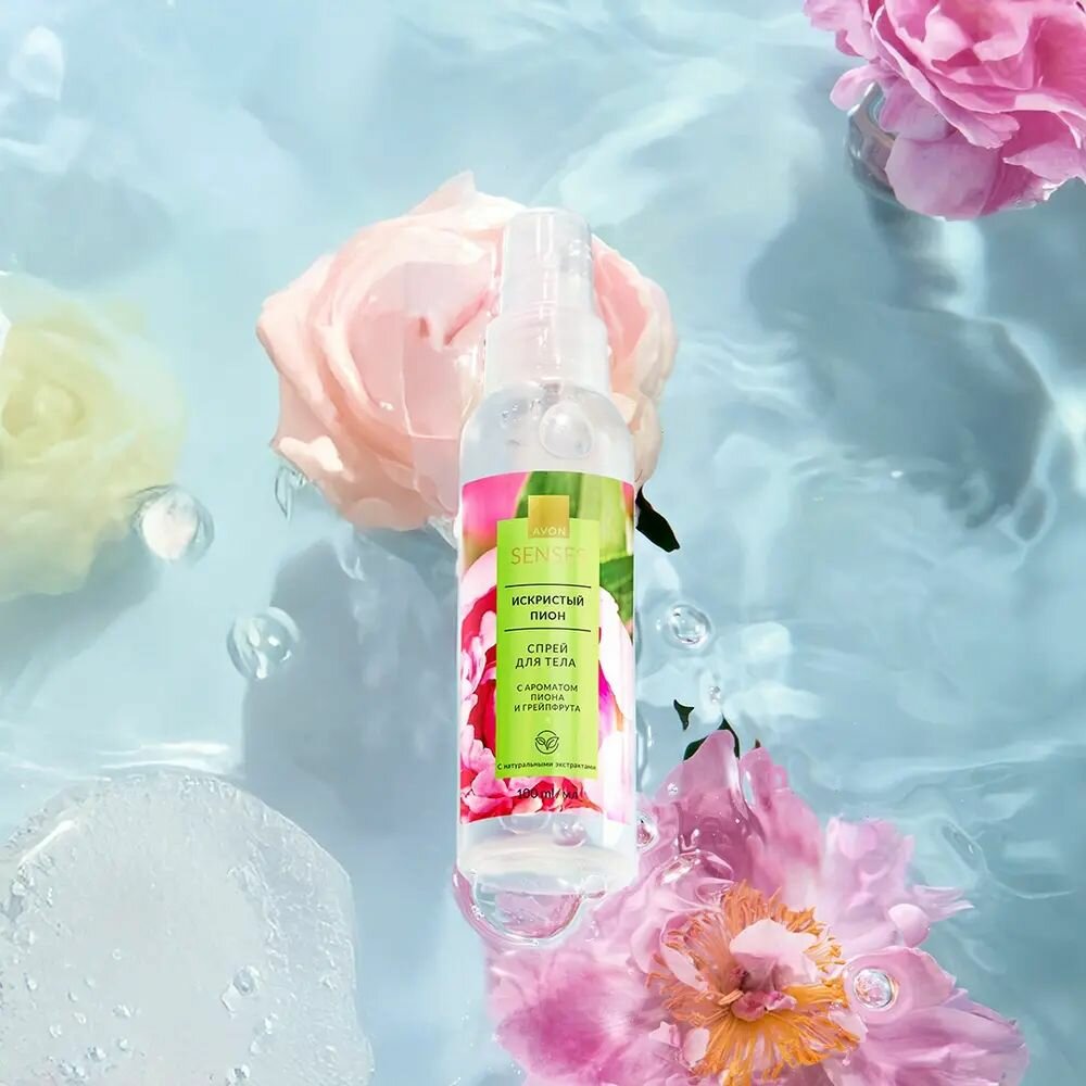 Освежающий лосьон-спрей для тела Искристый пион