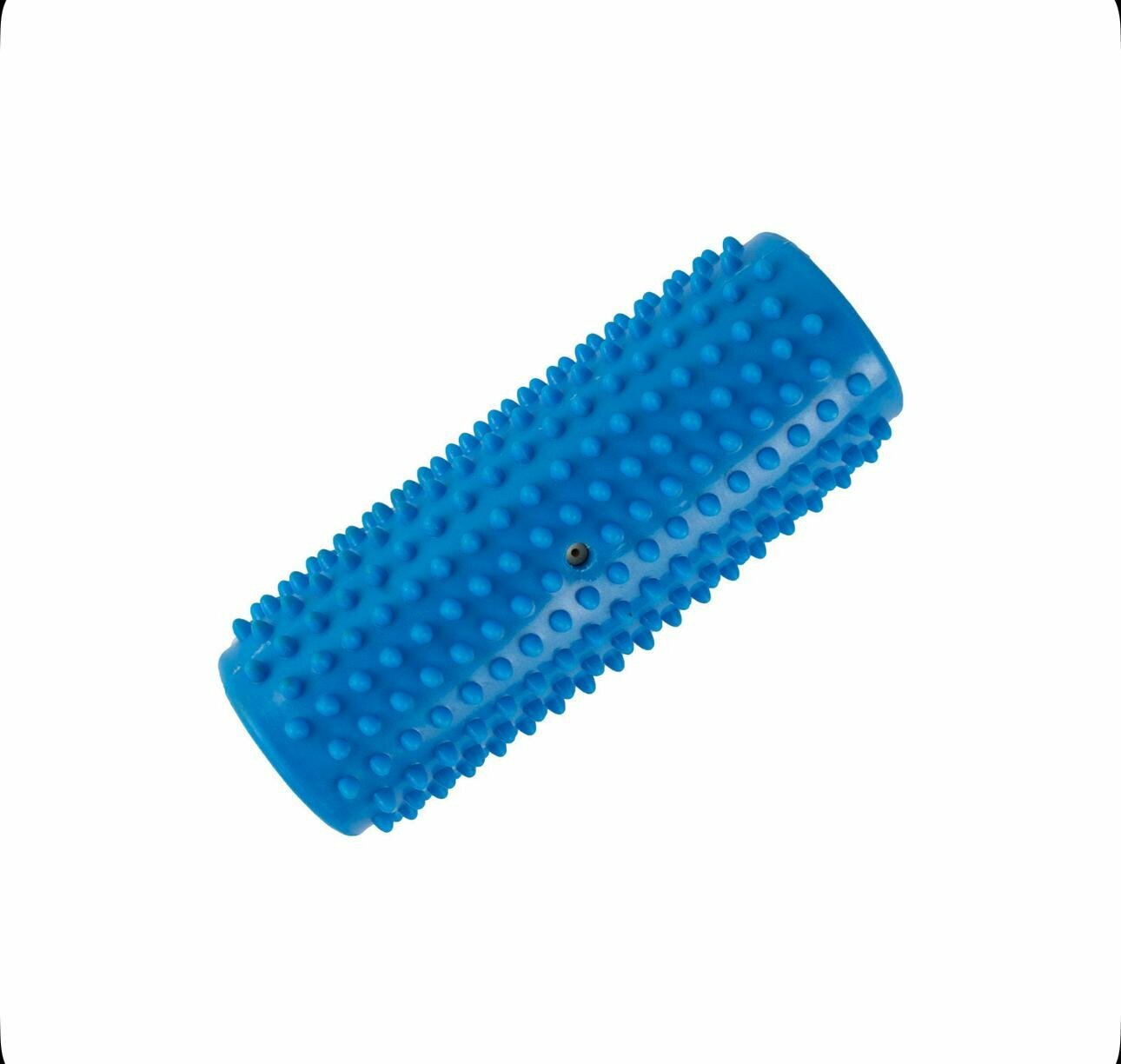 Массажер-ролик резиновый надувной, цилиндр, синий, массажный ролик.