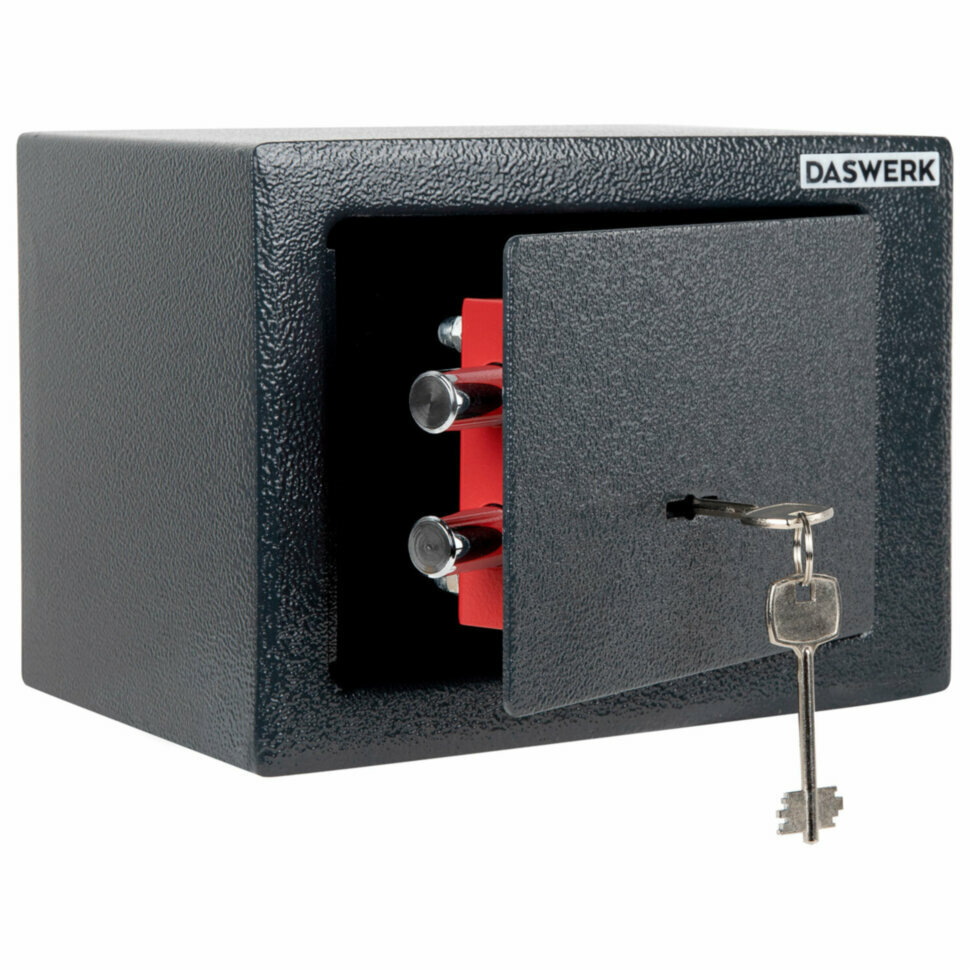 Сейф мебельный DASWERK SC-170KL (170х230х170 мм), ключевой замок, графит, 291337, 291337