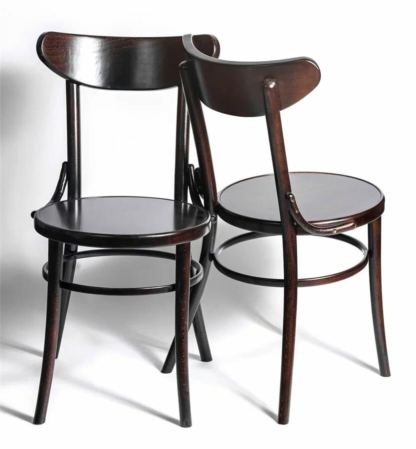 Комплект из 2-х стульев венских Luna (темный орех) жесткое сиденье