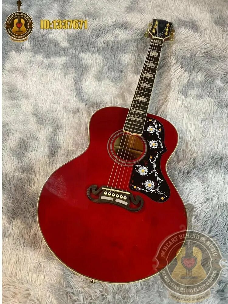 Акустическая гитара Gibsn Sj200 6-струнная, корпус Ель 38"