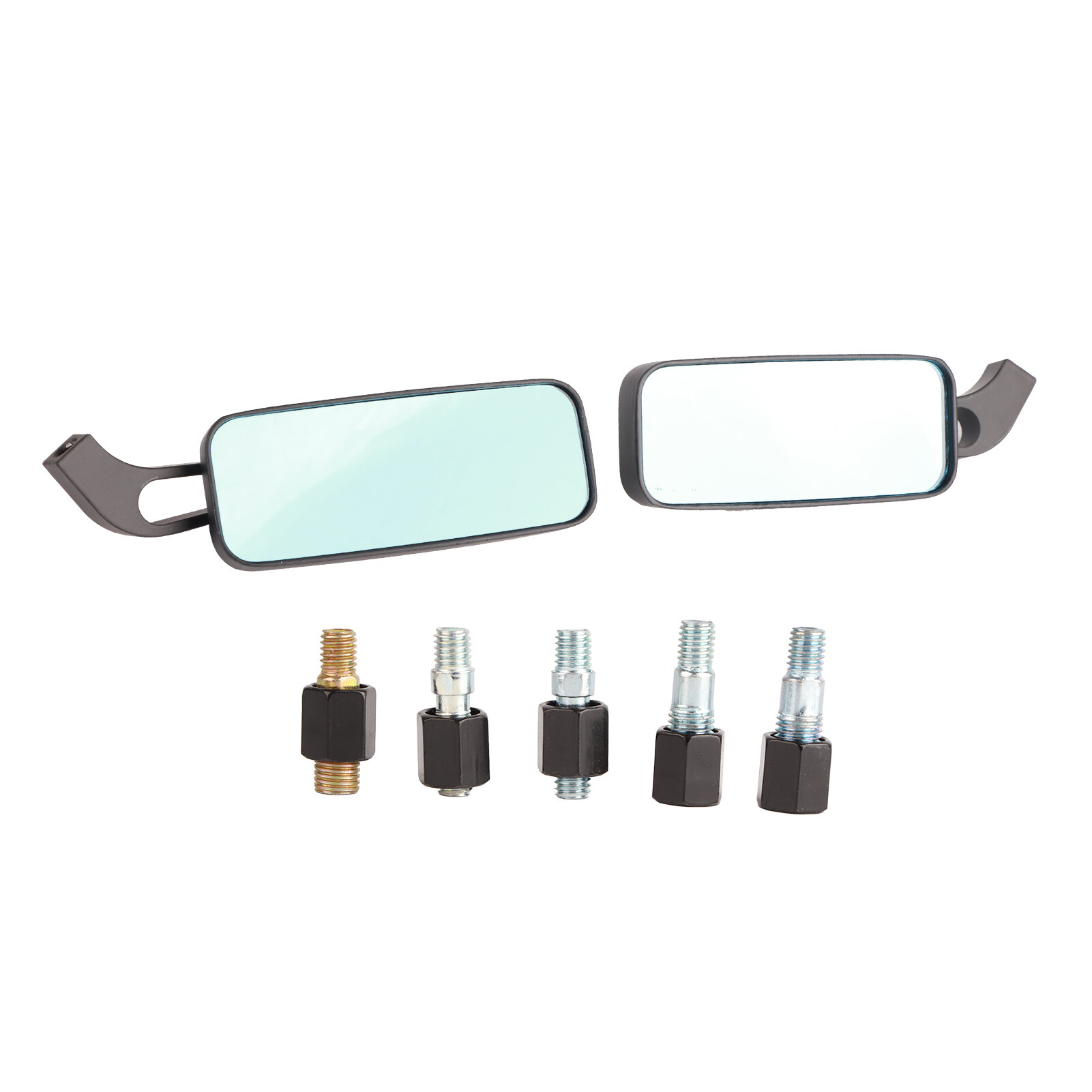 2pcs Модифицированные мотоциклевые зеркало заднего вида Anti -Dazzling Blue Lens зеркала