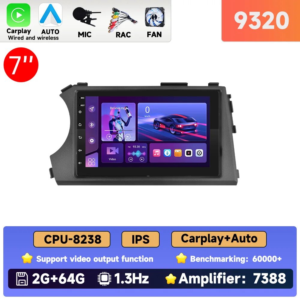 Для Ssangyong Kyron Actyon 2005-2013 Carplay Автомобильный радиоприемник GPS-навигация Автомобильный мультимедийный видеоплеер IPS DSP Android auto 2din 128G A-2G-64G-CPL